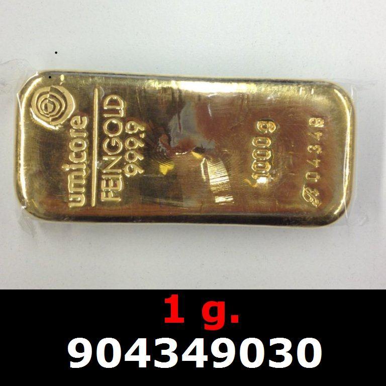 1 gramme d'or pur (Lingot LSP) | Issu d un lingot good delivery de 1 ...