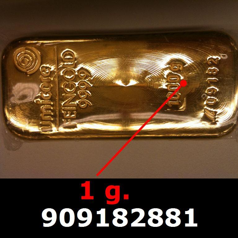 1 gramme d'or pur (Lingot LSP) | Issu d un lingot good delivery de 1 ...