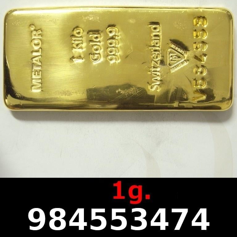 1 gramme d'or pur (Lingot LSP) | Issu d un lingot good delivery de 1 ...